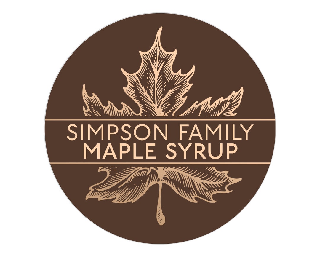 Maple Syrup Labels Syrup Bottle Label Maple Syrup Stickers - Etsy