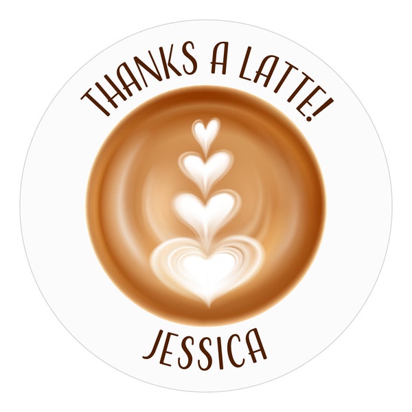 Latte Sticker - Etsy