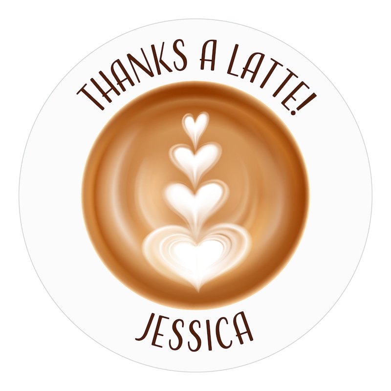Latte Sticker - Etsy