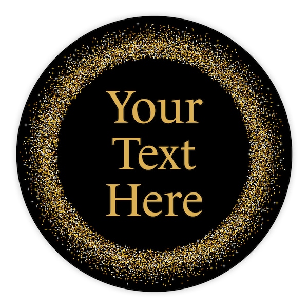 Personalized Round Gold Sticker Labels - Etsy