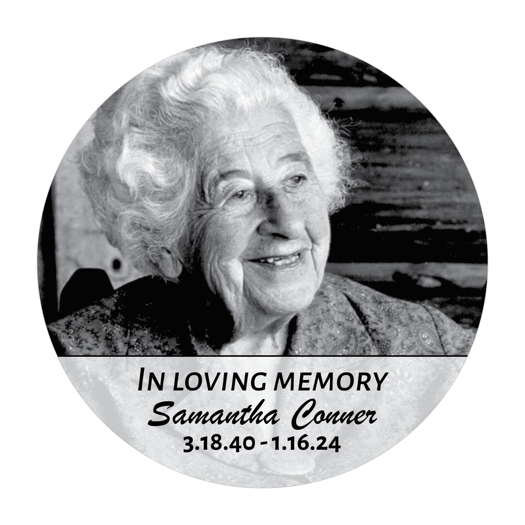 Memorial Stickers, in Loving Memory Stickers, Personalized Labels - Etsy