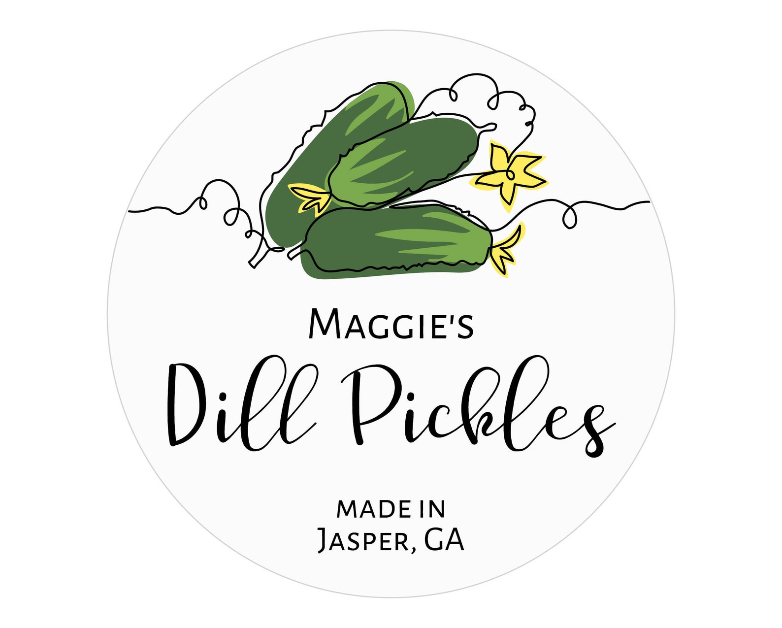 Pickle Jar Labels Dill Pickle or Sweet Personalized Mason - Etsy