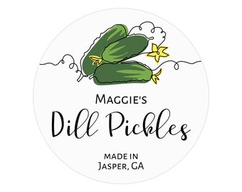 Dill Pickle Label - Etsy