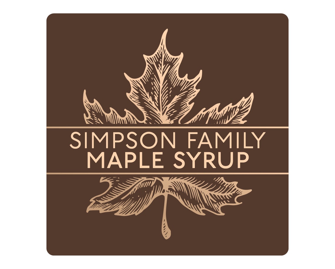Maple Syrup Labels Syrup Bottle Label Maple Syrup Stickers - Etsy