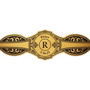Gold Foil Birthday Cigar Labels - 20 Labels - Personalized Milestone ...