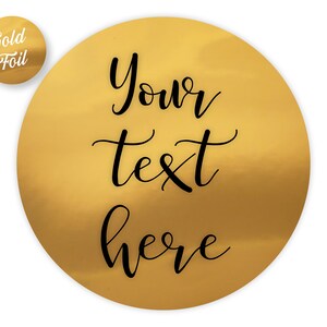 Custom Foil Stickers, Gold Foil Stickers, Gold Stickers, Round Gold ...