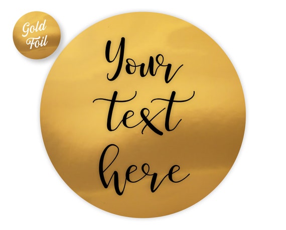Custom Foil Stickers Gold Foil Stickers Gold Stickers Round - Etsy