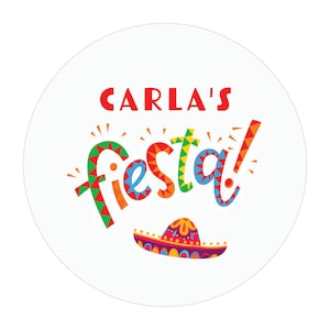 Fiesta Favor Stickers, Bridal Shower Thank You Stickers, Birthday Party ...