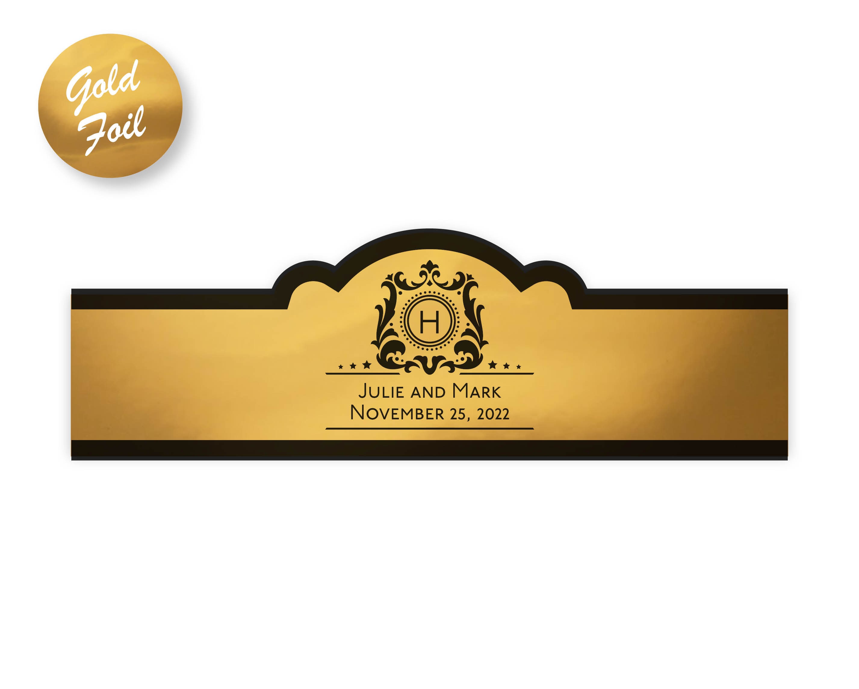 Gold Foil Wedding Cigar Labels, 20 Stickers, Personalized Cigar ...