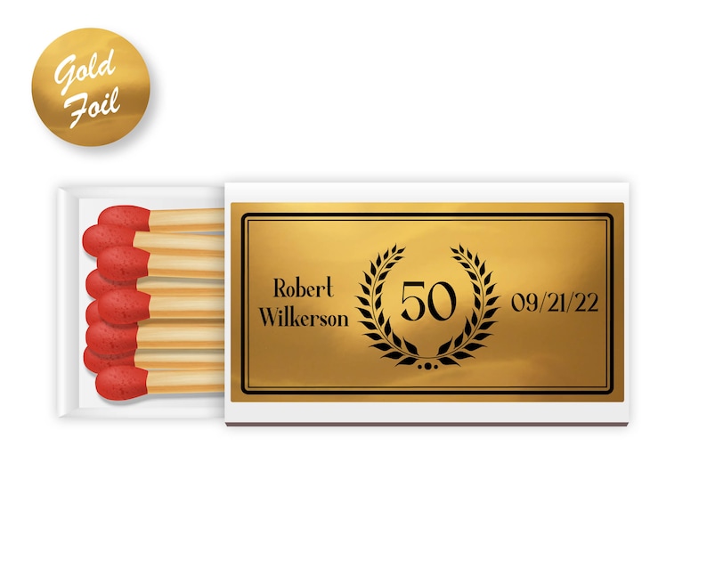 Gold Foil Birthday Cigar Labels 20 Labels Personalized | Etsy
