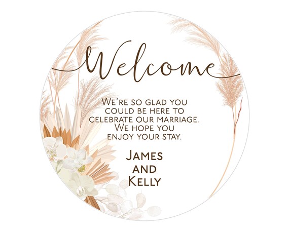 Wedding Welcome Bag Sticker Welcome Wedding Stickers Hotel | Etsy