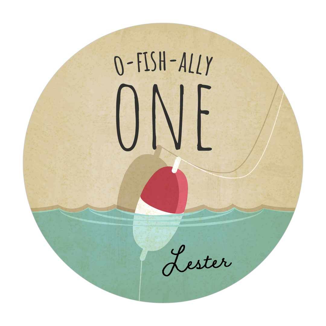 O-fish-ally One Thank You Stickers, First Birthday Stickers, Boy or ...