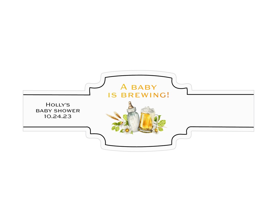 A Baby is Brewing Cigar Wrappers, Personalized Cigar Bands, Baby Shower ...