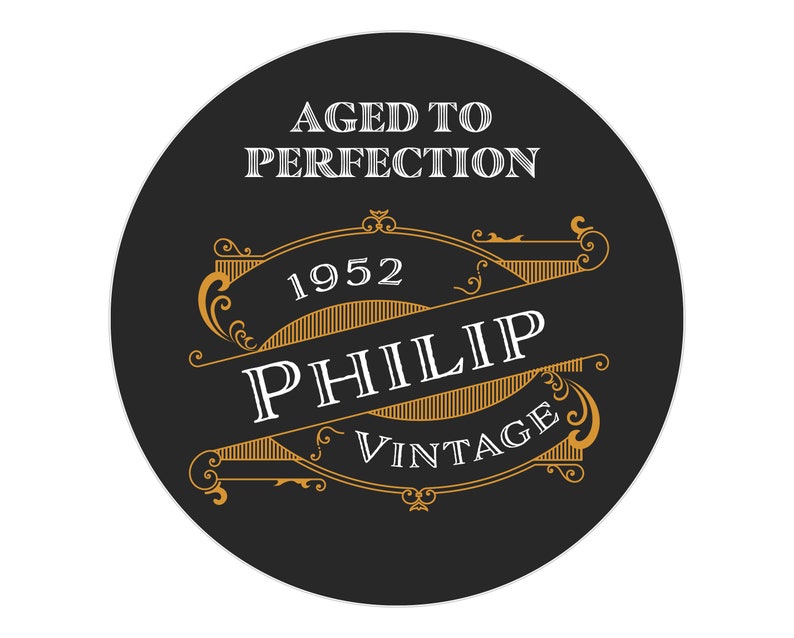 Aged to Perfection Birthday Stickers Vintage Birthday Favor - Etsy