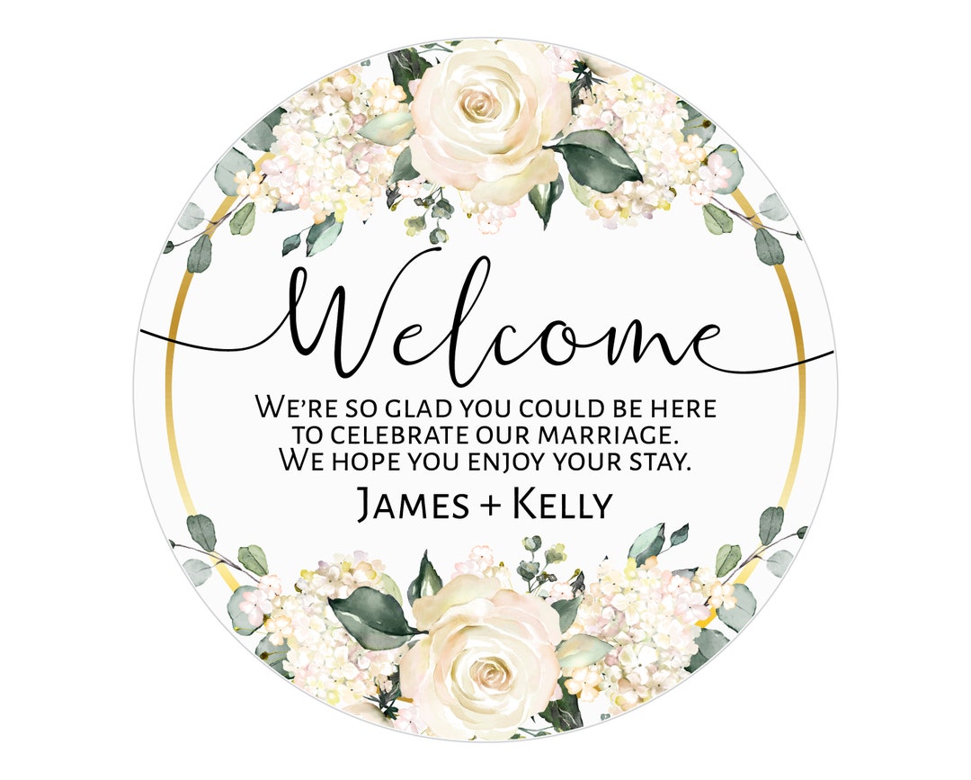 Wedding Welcome Bag Sticker Welcome Wedding Stickers Hotel - Etsy