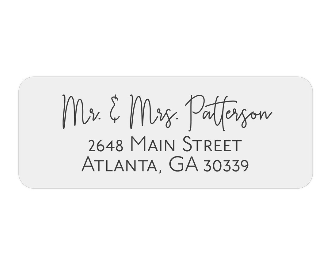 Clear Guest Address Labels - Recipient Address Labels - 1" X 2 5/8 ...