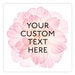 Custom Flower Stickers Pink Floral Circle Round Square - Etsy
