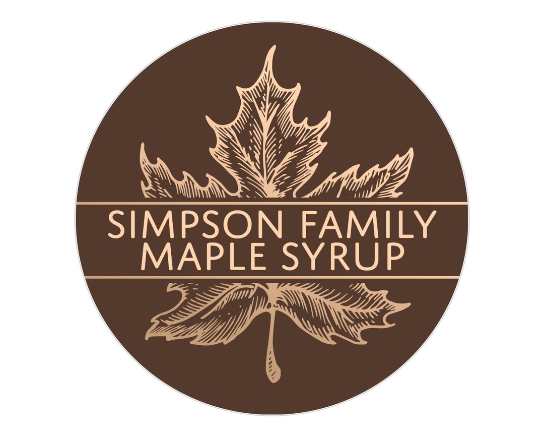 Maple Syrup Labels, Syrup Bottle Label, Maple Syrup Stickers ...