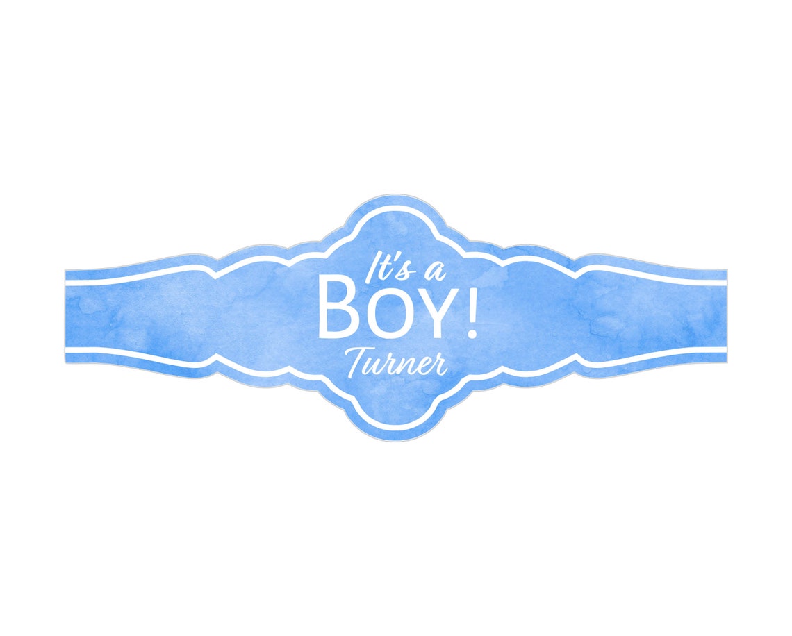 It's a Boy Cigar Labels, Baby Shower Cigar Sticker Bands, Personalized ...