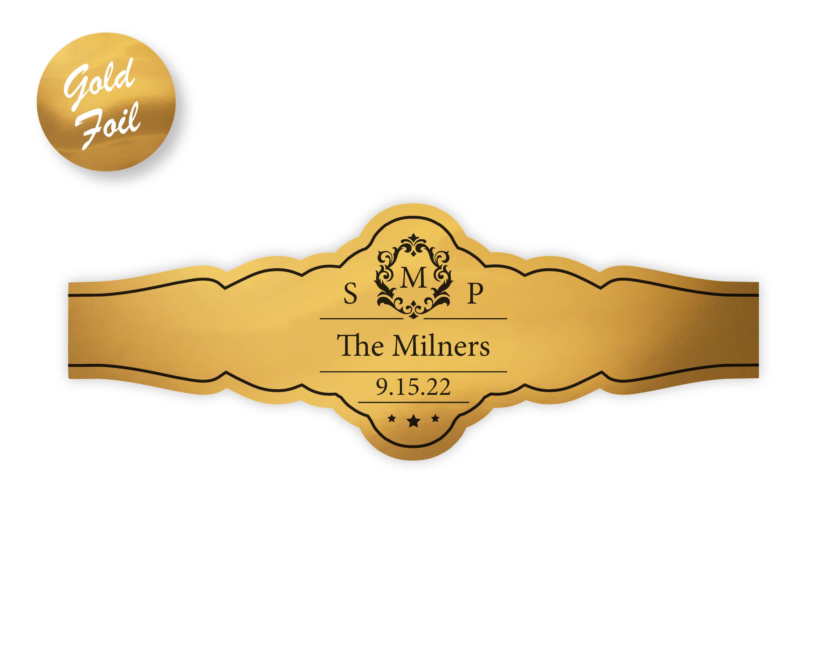 Gold Foil Cigar Labels Custom Cigar Label Cigar Bands Cigar - Etsy