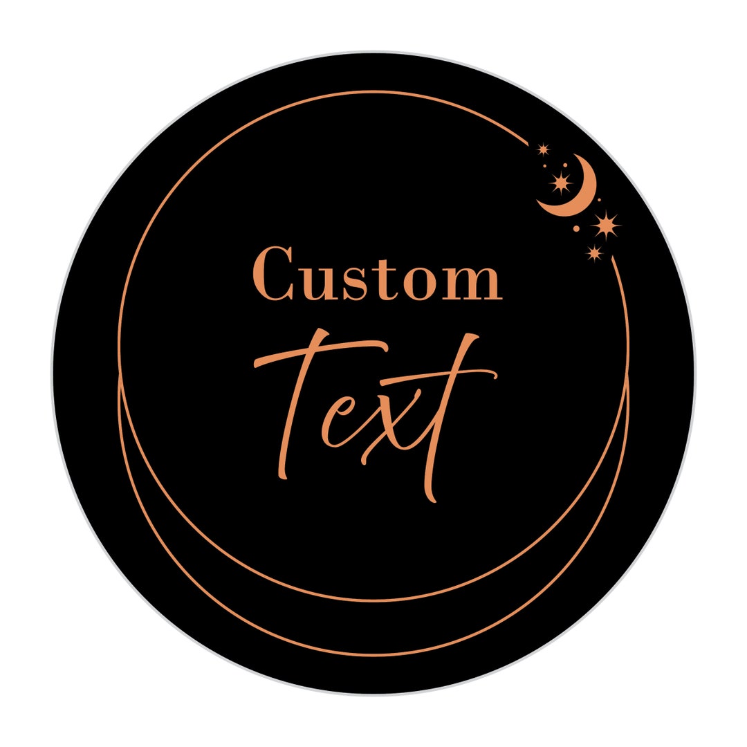 Celestial Custom Stickers, Moon and Stars, Your Text Here Sticker ...