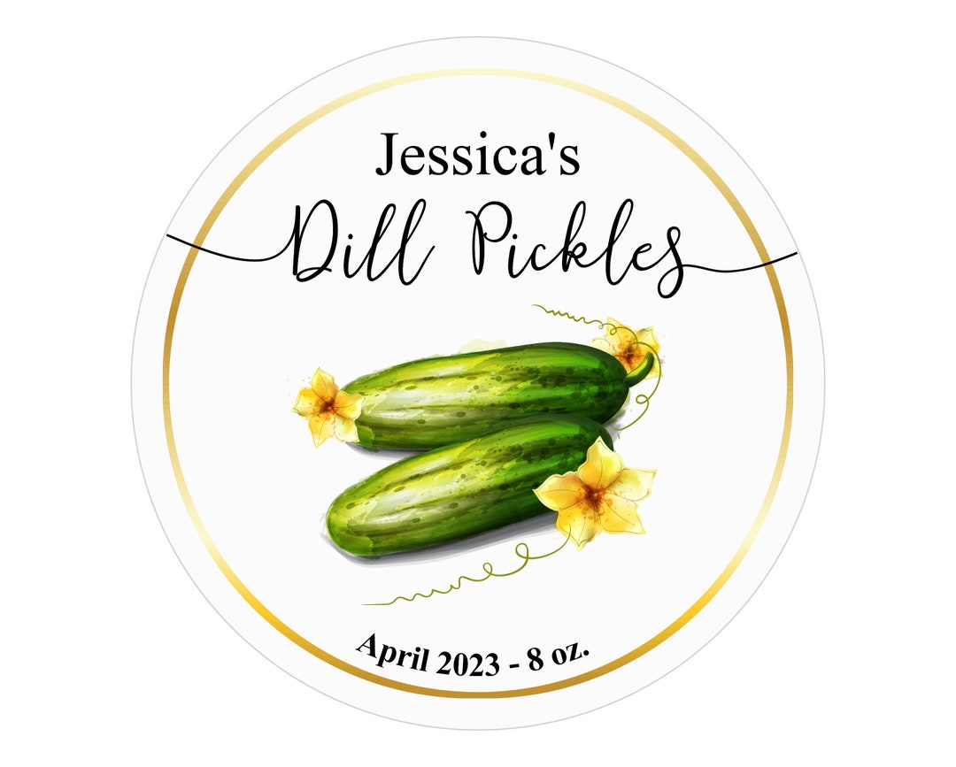 Pickle Jar Labels Dill Pickle or Sweet Personalized Mason - Etsy