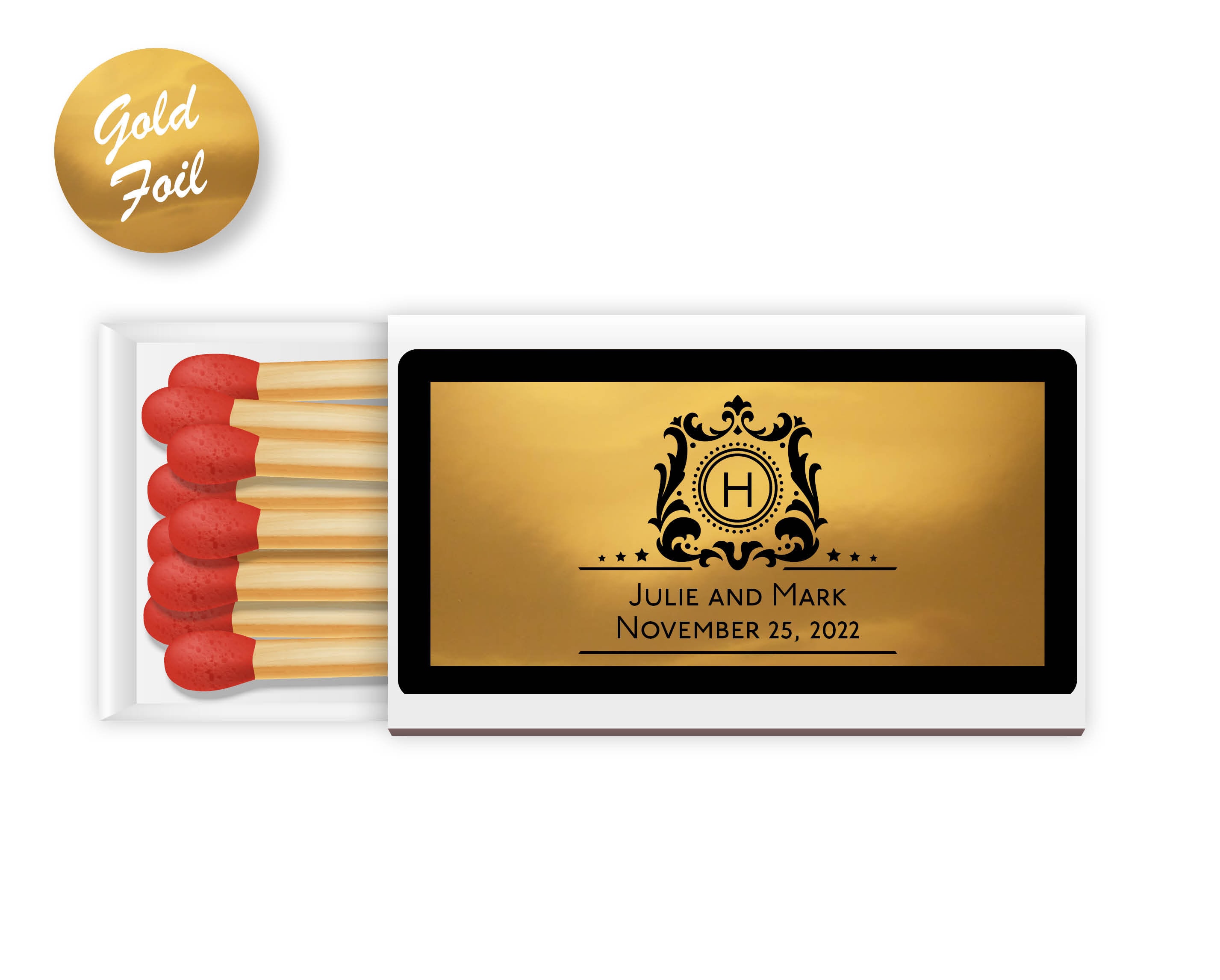 Gold Foil Wedding Cigar Labels 20 Stickers Personalized - Etsy