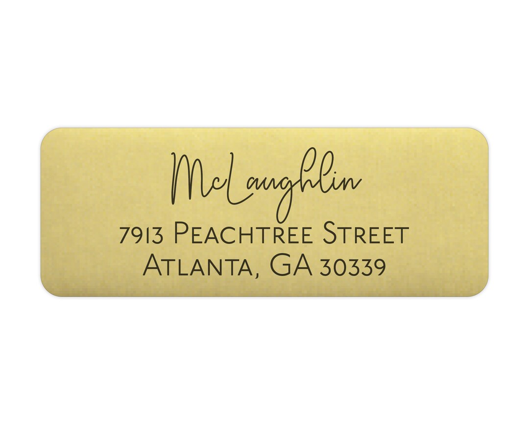 Gold Foil Return Address Labels - 2/3" X 1 3/4" Small - 60 Labels - Etsy