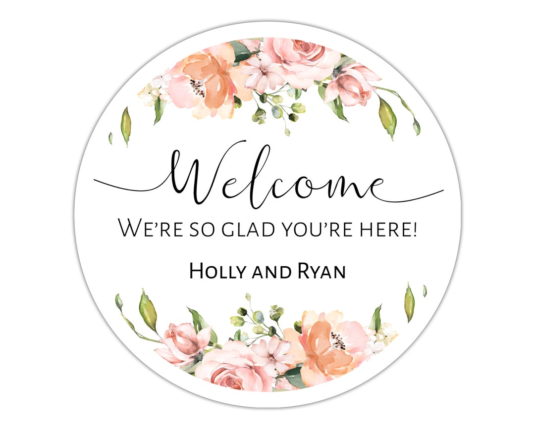 Wedding Welcome Bag Sticker Welcome Wedding Stickers Hotel - Etsy