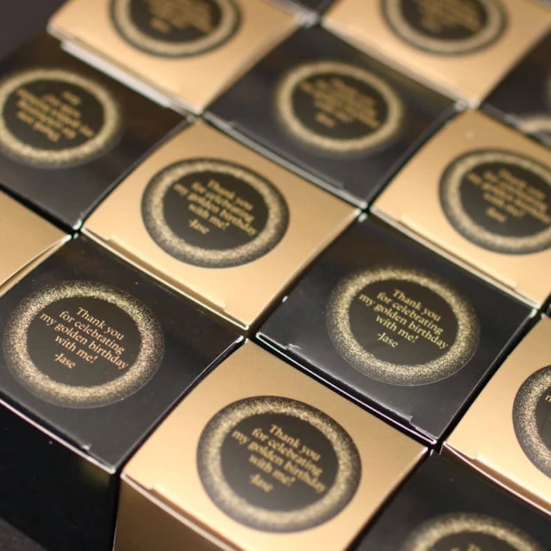 Black and Gold Stickers, Black Custom Text Sticker, Circle Sticker ...