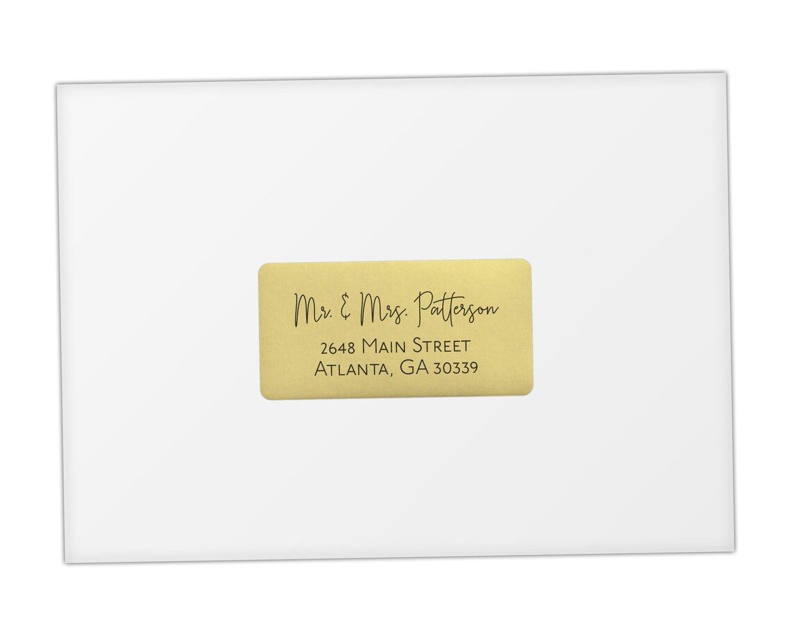 Gold Foil Guest Address Labels Recipient Address Labels | Etsy
