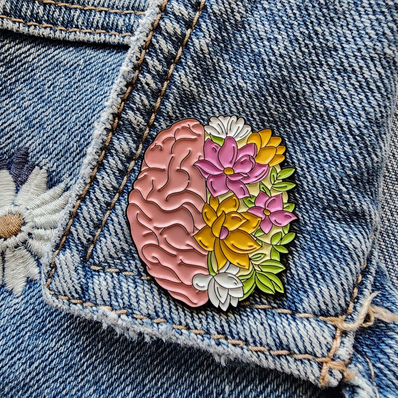 Brain Pin - Etsy
