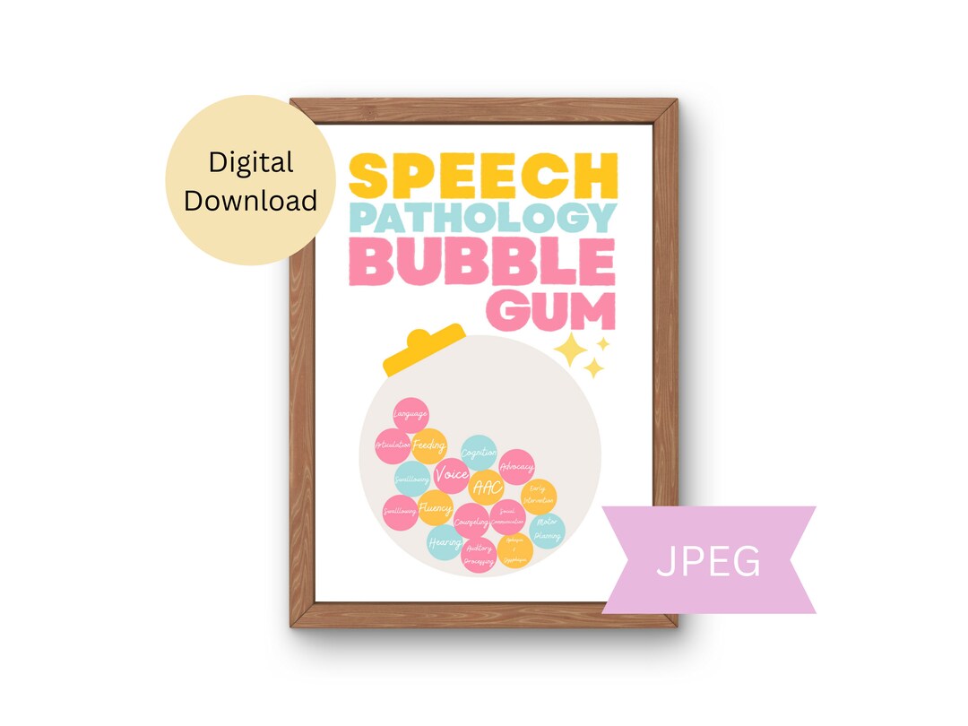 Speech Pathology Poster for Speech Room Fun Colorful Art Decor for ...