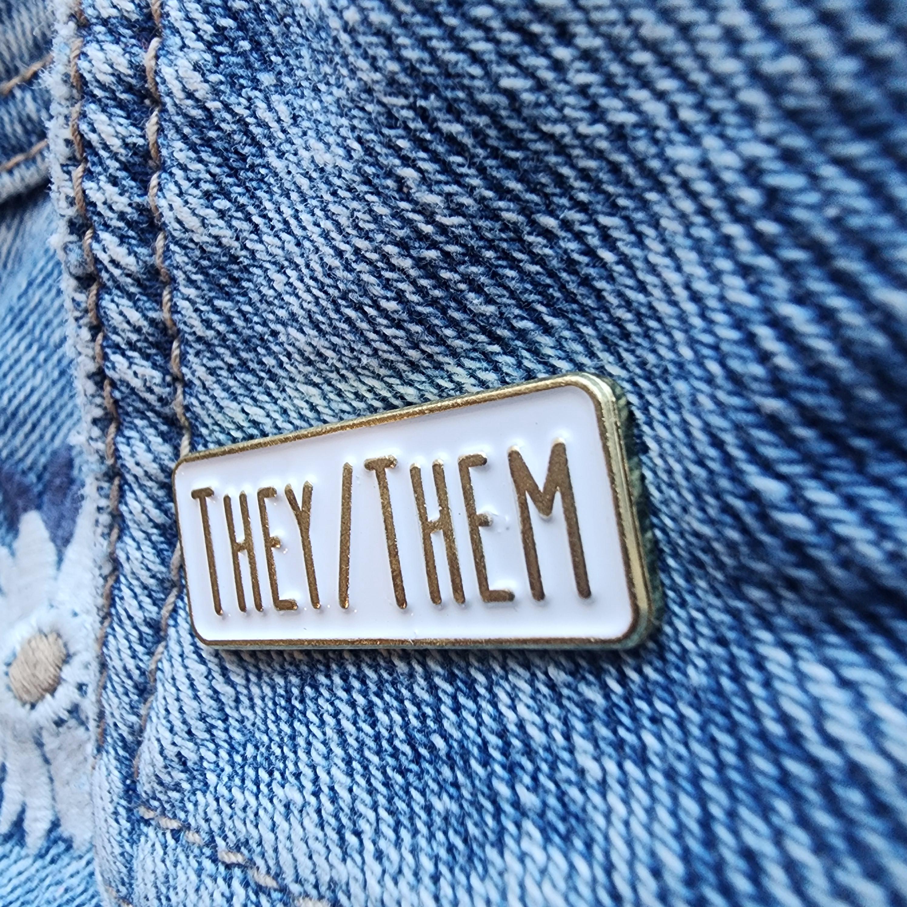 They Them Pronoun Enamel Pin Teacher Speech Language Pathologist ...