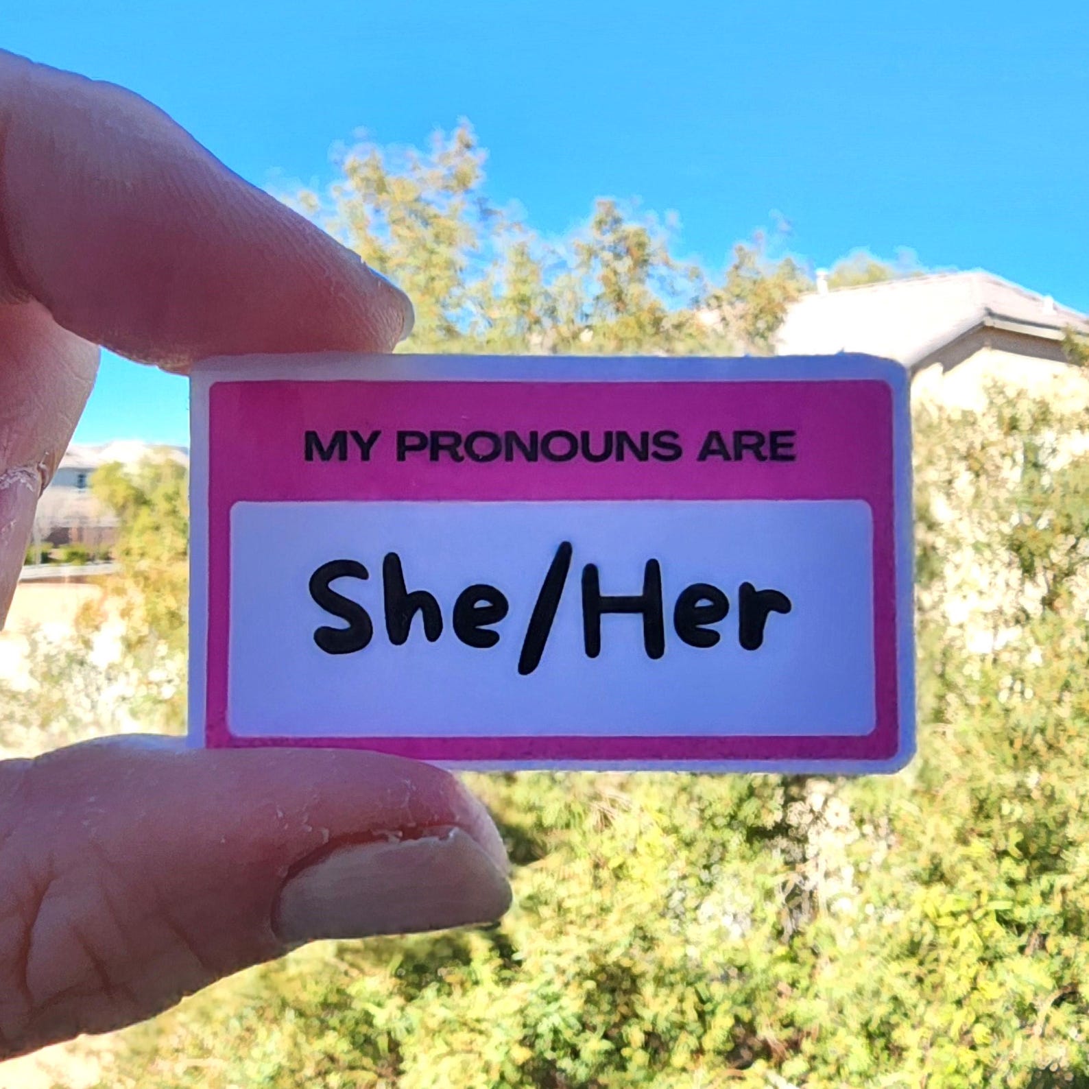 My Pronouns Are She Her Sticker SLP Vinyl Stickers for Laptop Tumbler ...