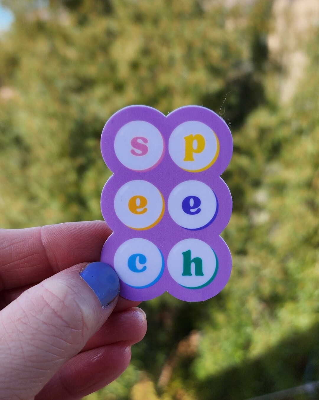 Speech Pathology Sticker Vinyl Speech Purple Sticker for Laptop Tumbler ...