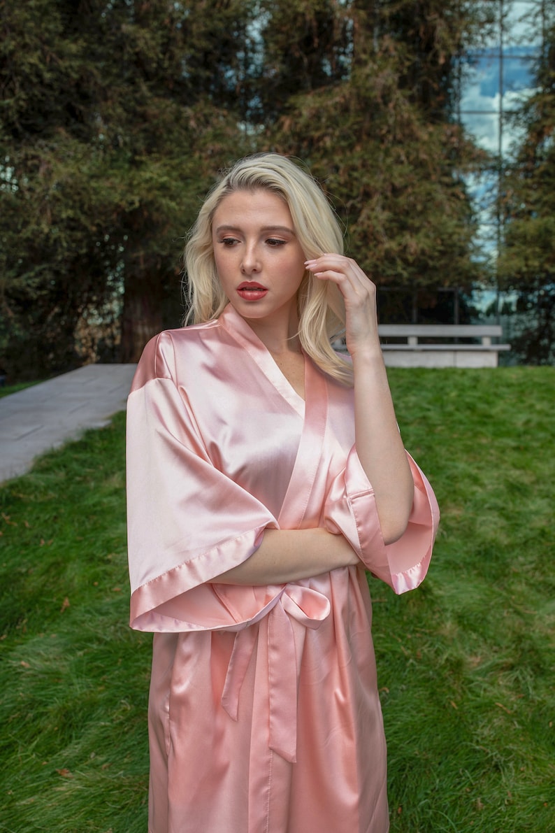 Premium Satin Robes, Monogram Robe, Bridesmaid Gift, Bridal Party Robes ...