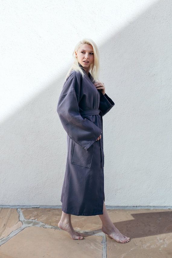 Long Cotton Robe-free SLIPPER Many Colors Spa Party Robe | Etsy