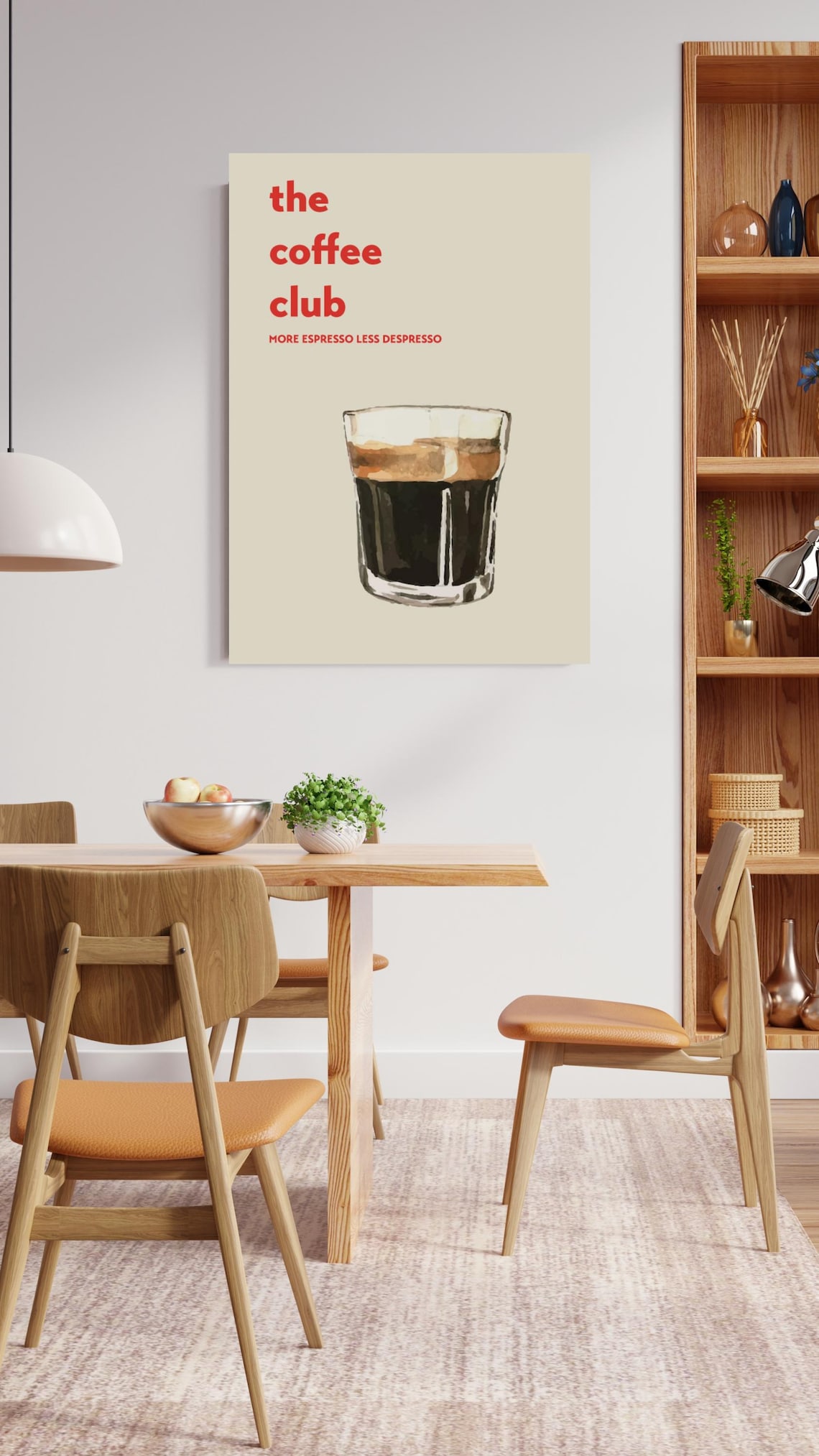 The Coffee Club Print. Retro Art Decor, Kitchen Print Trendy Wall Art ...