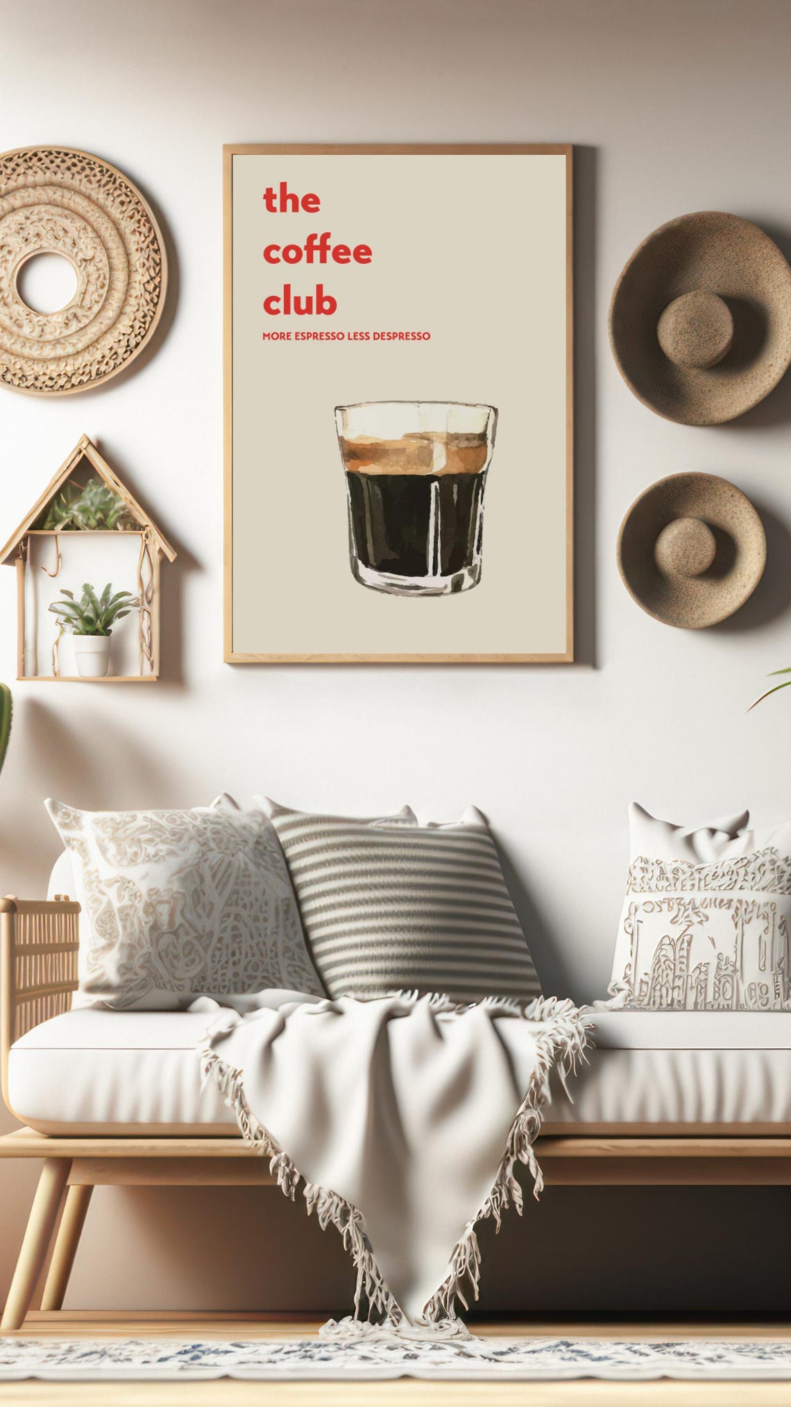 The Coffee Club Print. Retro Art Decor, Kitchen Print Trendy Wall Art ...