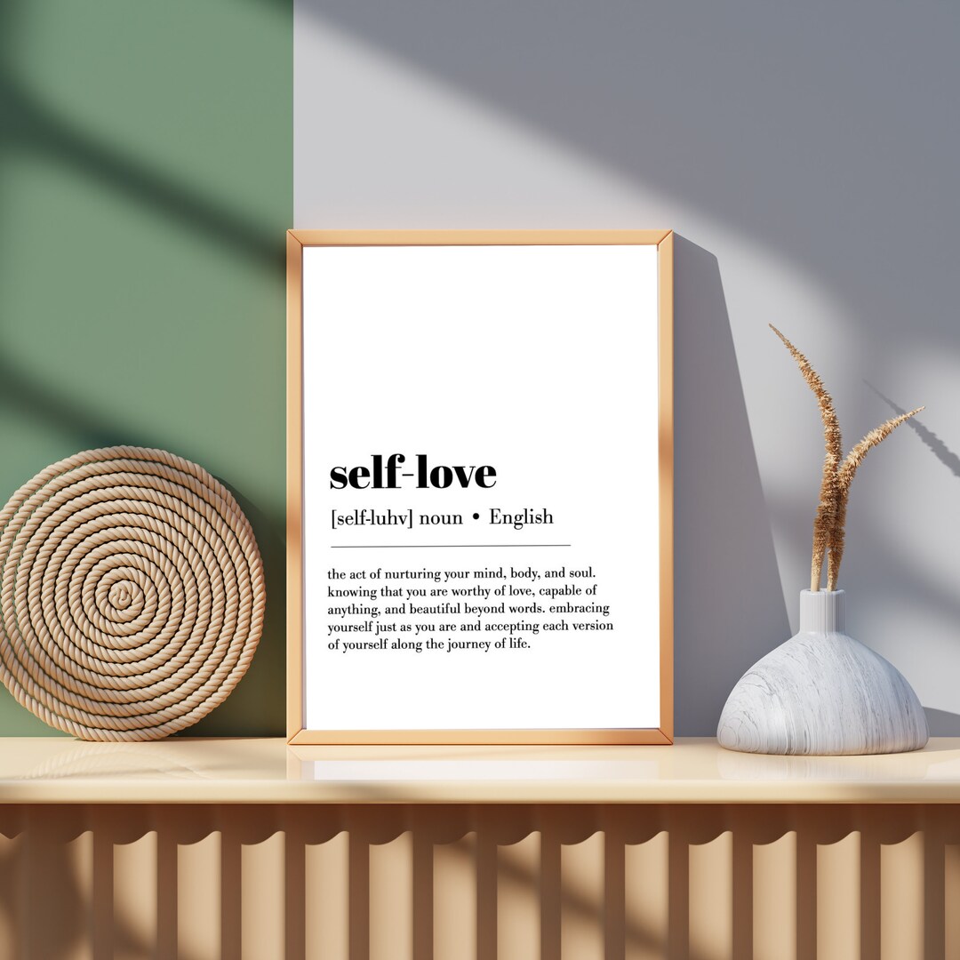 Self Love Definition Print Self Love Wall Art Definition Print ...