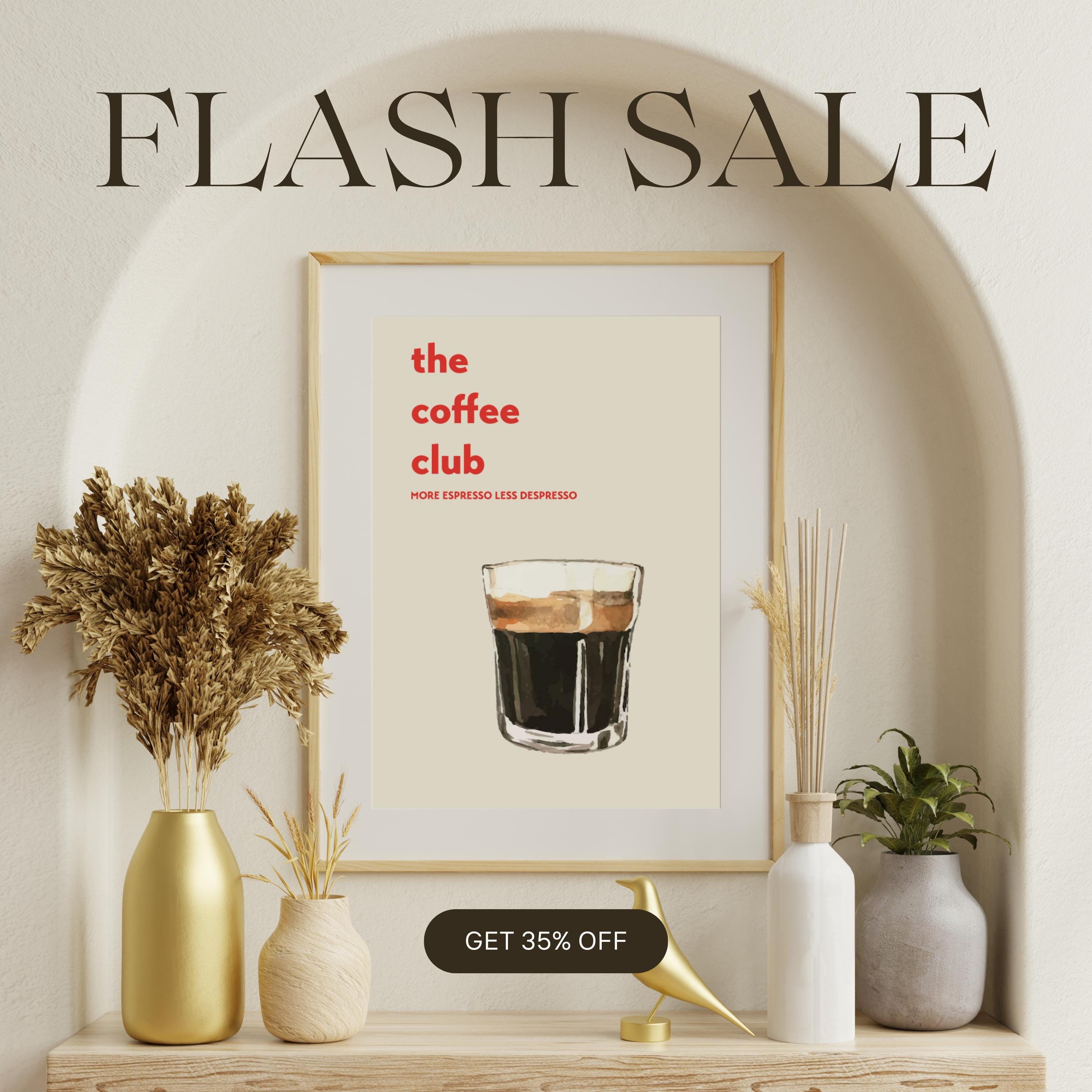 The Coffee Club Print. Retro Art Decor, Kitchen Print Trendy Wall Art ...