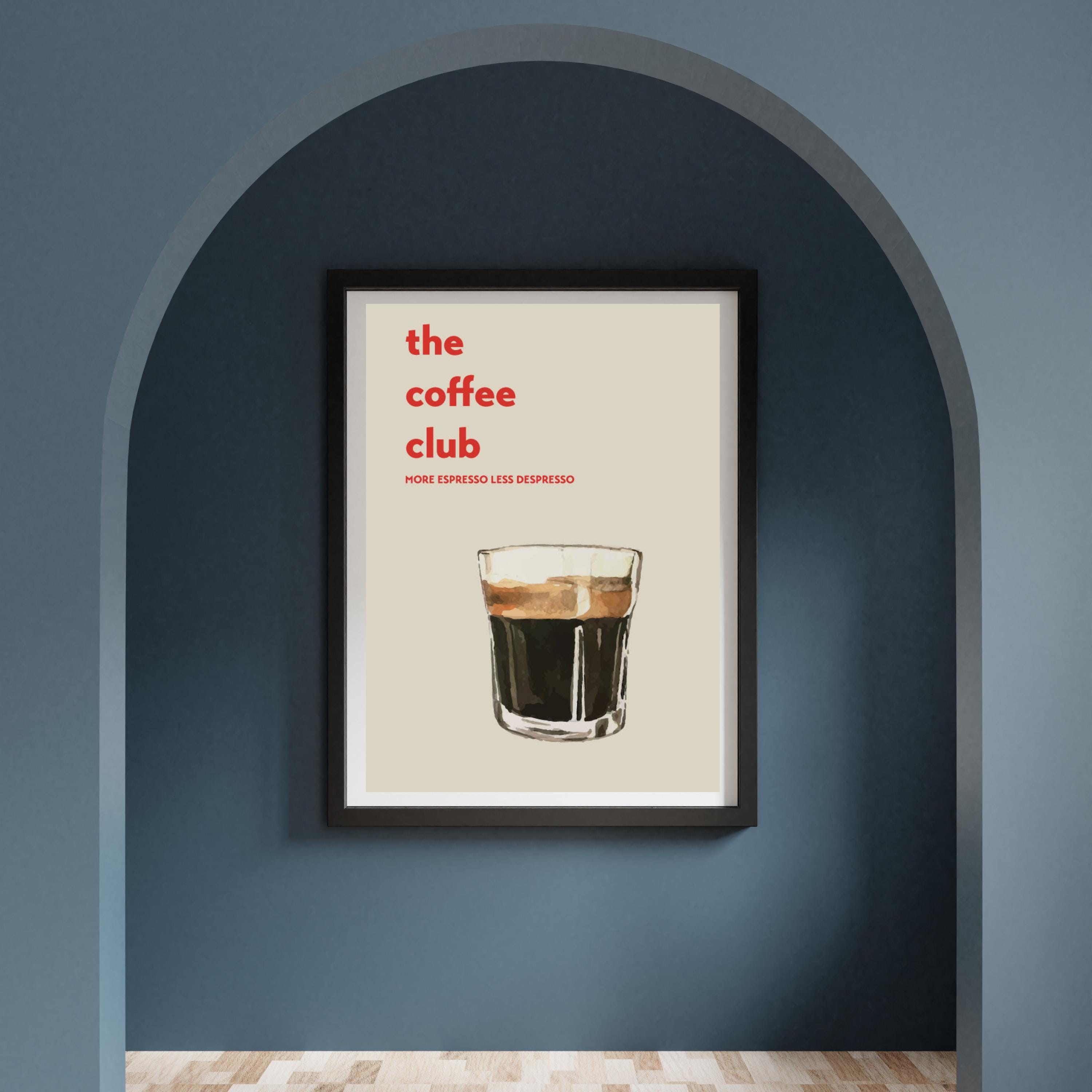 The Coffee Club Print. Retro Art Decor, Kitchen Print Trendy Wall Art ...