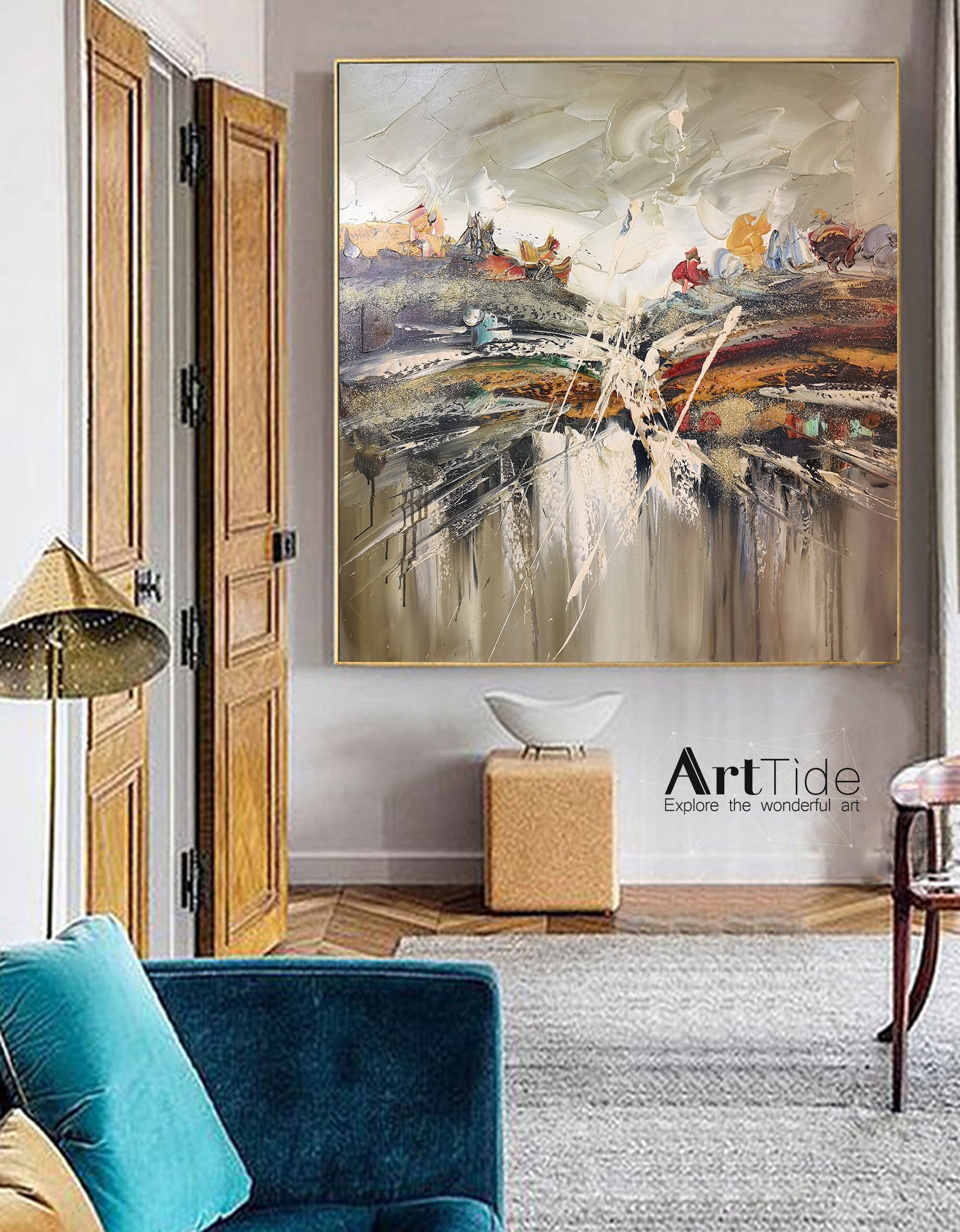 Extra Large Wall Art Textured Painting Original | Etsy