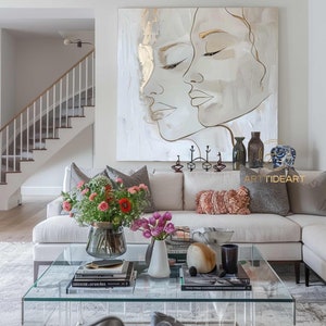 Woman Face Artwork Faceless Portrait Painting Original Woman Face ...