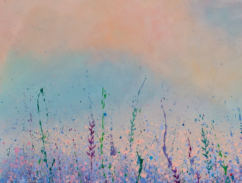 Abstract Flower PaintingLarge Flower Painting Acrylic | Etsy