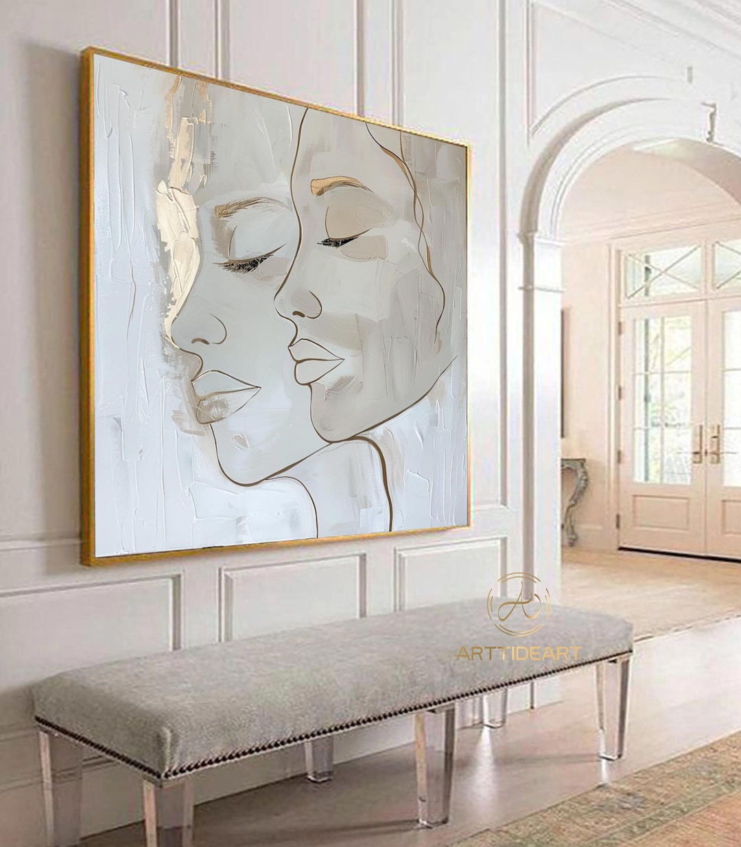 Woman Face Artwork Faceless Portrait Painting Original Woman Face ...