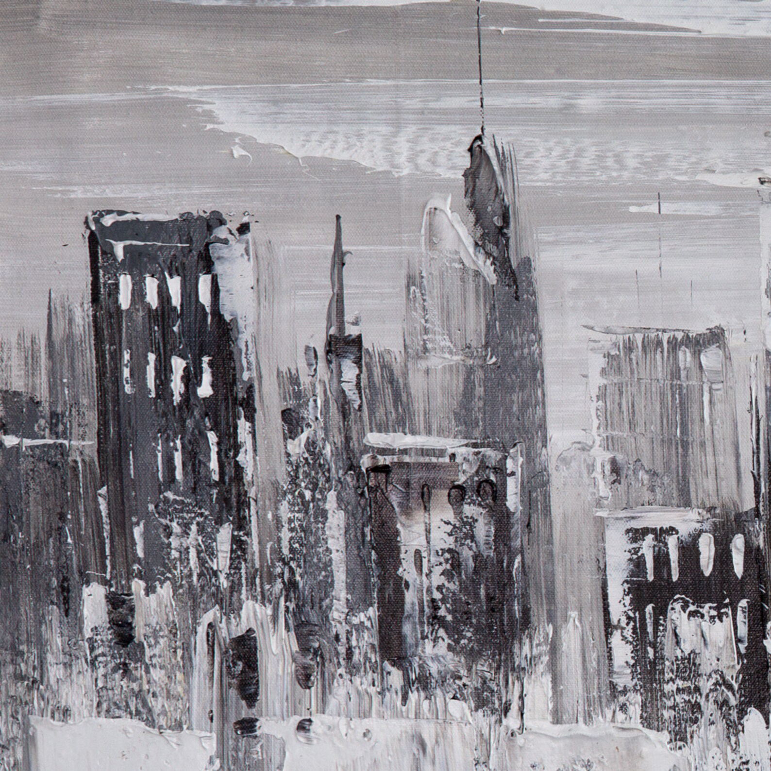 Large Original Abstract Cityscape Artcityscape Paintingblack - Etsy