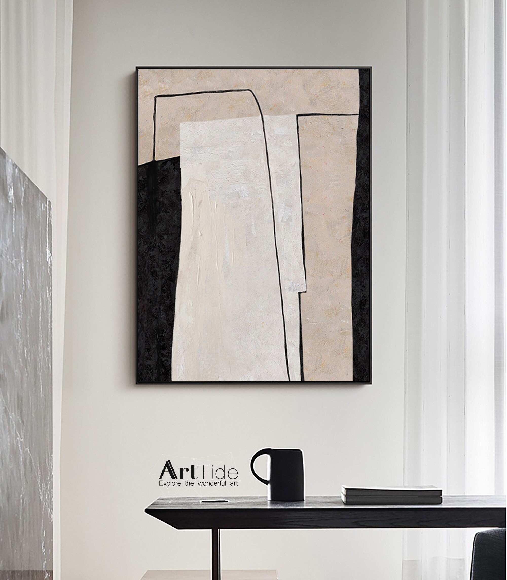 Original Abstract Painting Minimalist Abstract Painting Large | Etsy