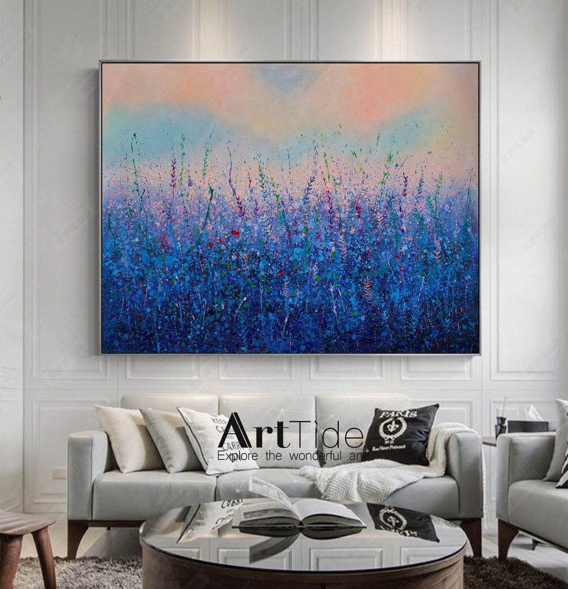 Abstract Flower Paintinglarge Flower Painting Acrylic - Etsy